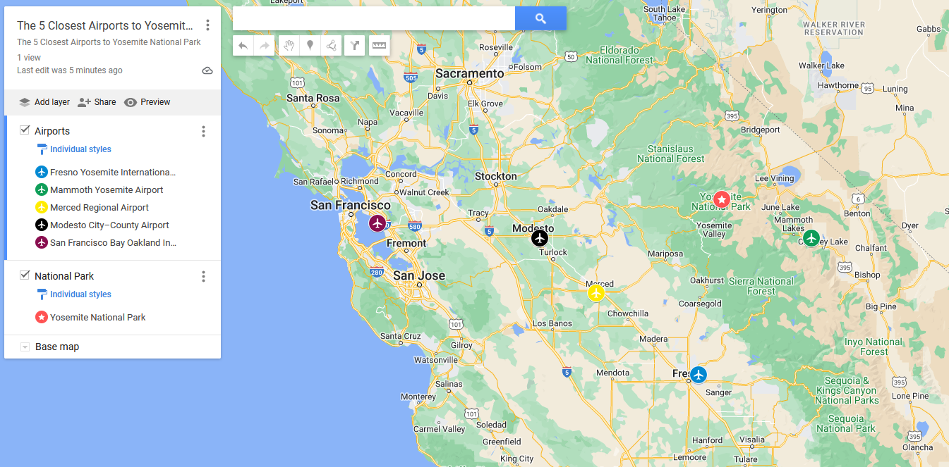 The 5 Closest Airports to Yosemite National Park The 5 Closest Airports to Yosemite National Park